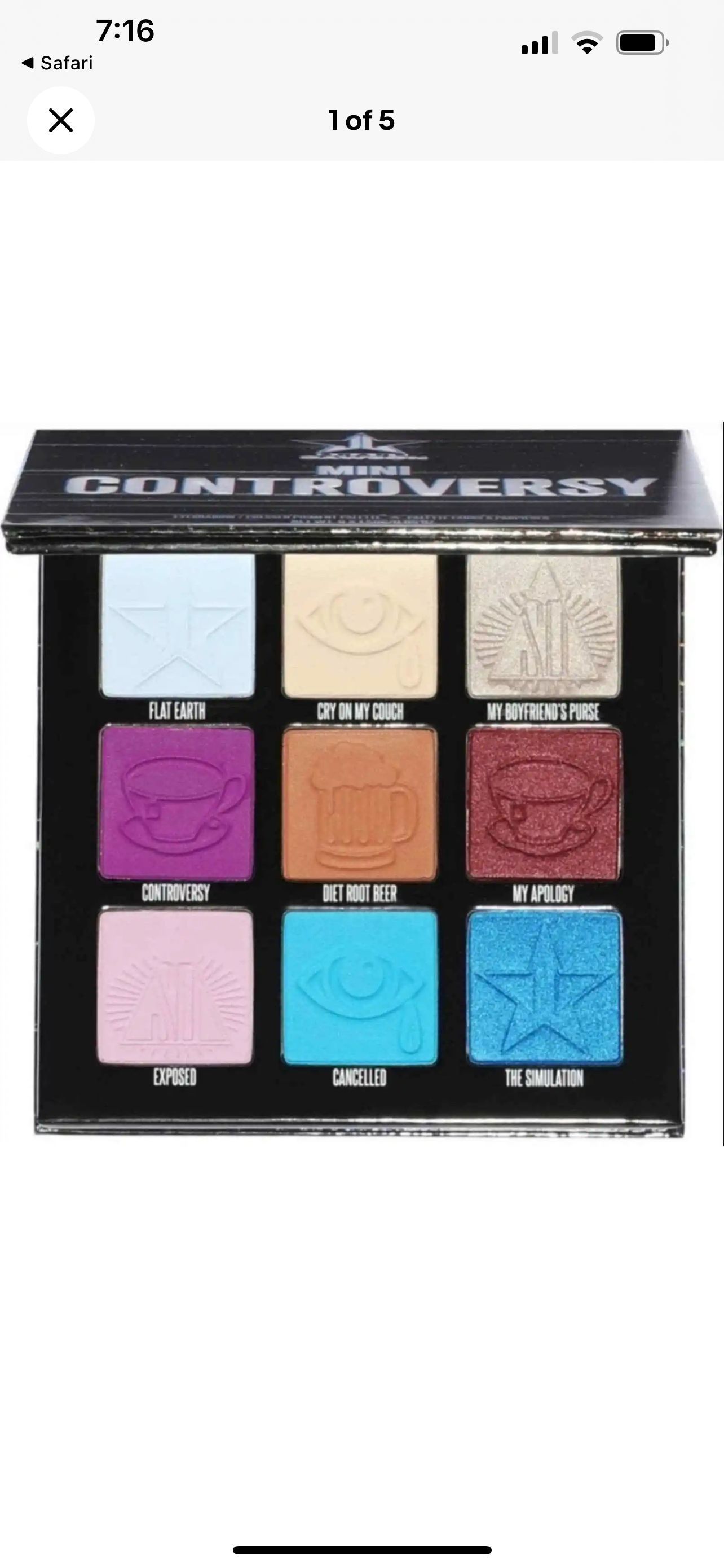 Jeffree Star mini controversy palette. Whatnot Buy Sell Go Live