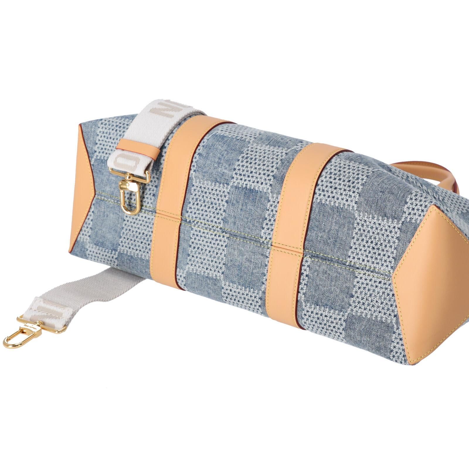 Louis Vuitton Weekend Tote NM Damier Denim Tote Bag N40702 Louis Vuitton Weekend Tote NM Damier Denim Tote Bag N40702