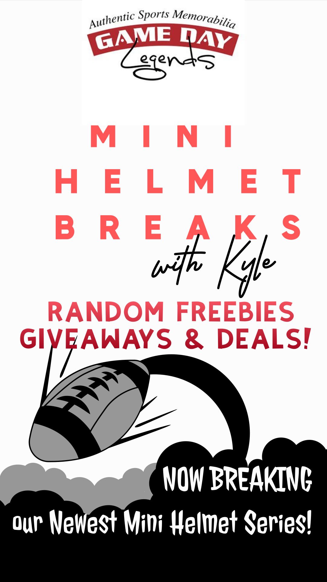 Whatnot - Mini Helmet Breaks w/ Kyle! Livestream by gamedaylegends # ...