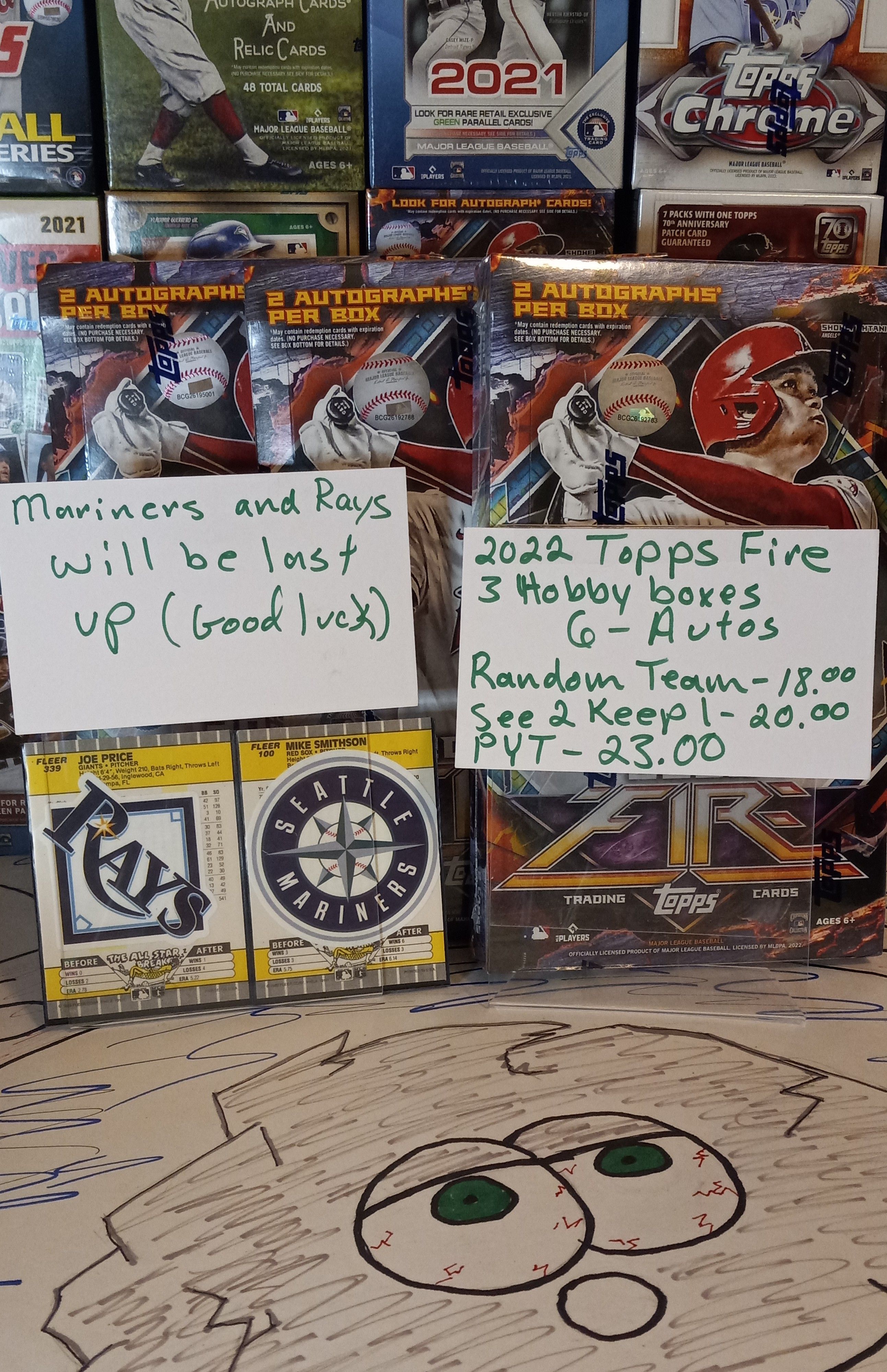 Whatnot - 2022 Topps Fire 3 Hobby Box Break 6 Auto's Livestream by ...
