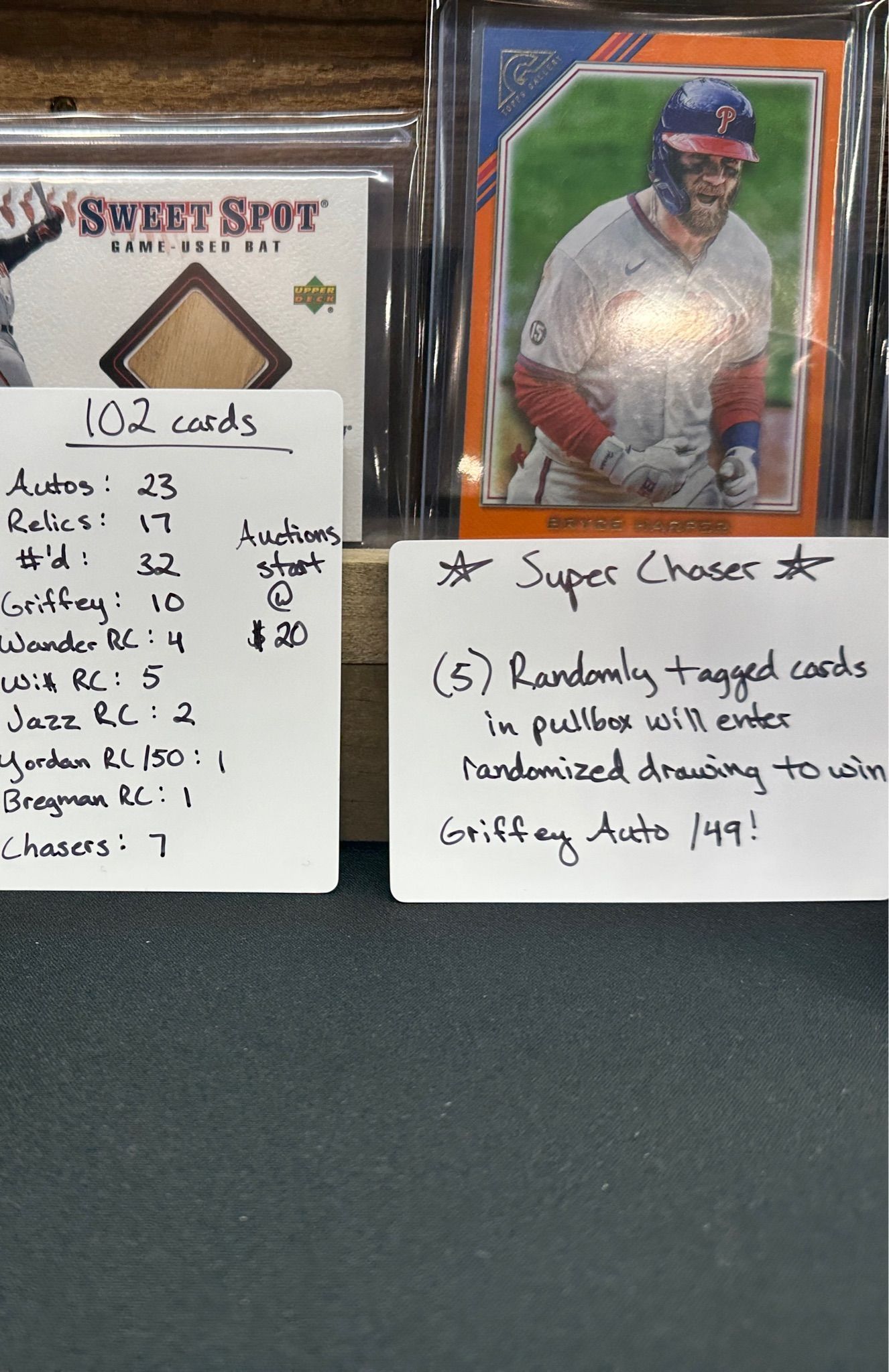 Whatnot - FIRE Pullbox!! 102 high end cards, 7 chasers + Griffey Auto ...