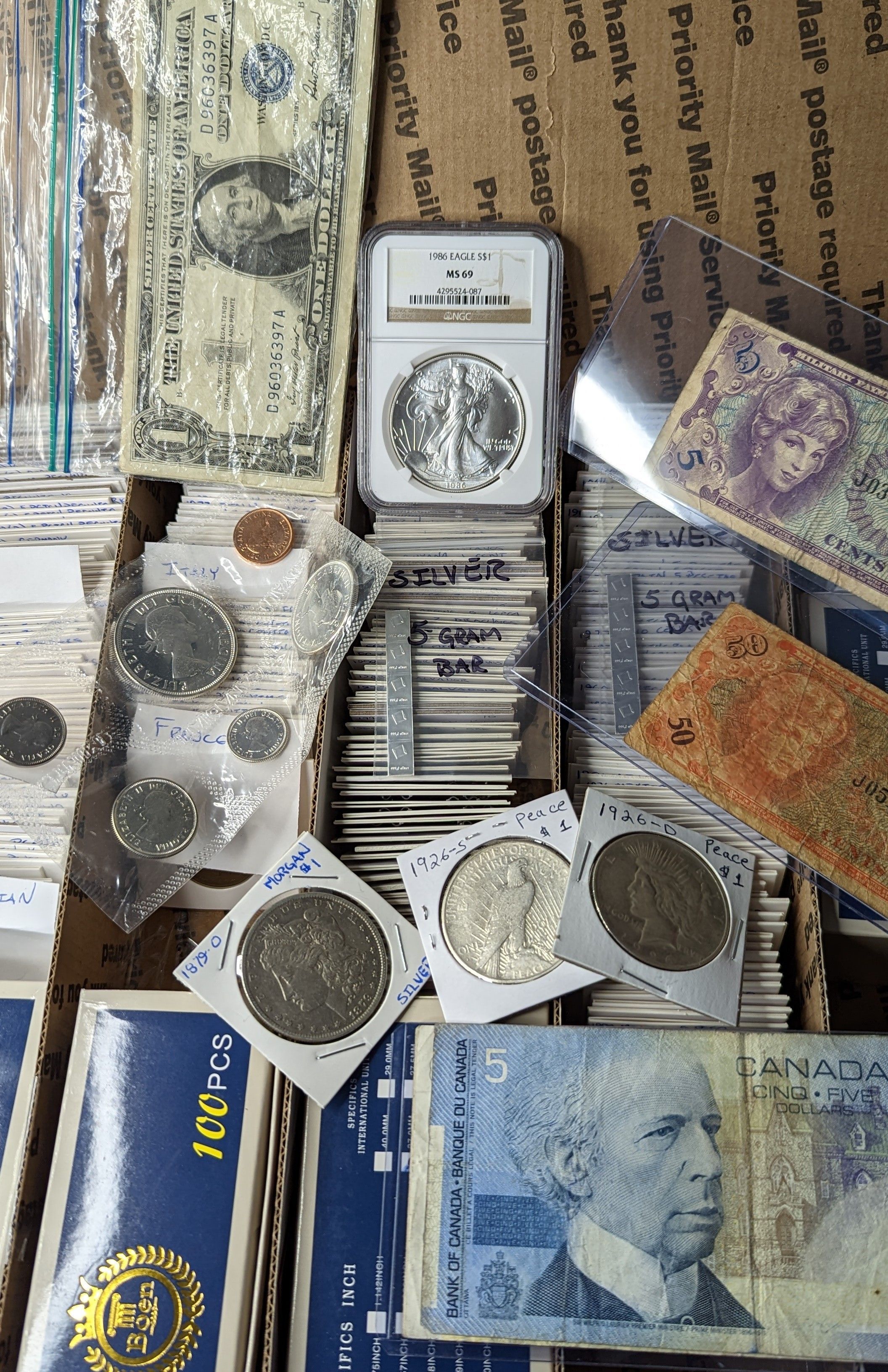 Whatnot - 1$ Coins and Bills, Type, Foreign, Domestic, Silver and More ...