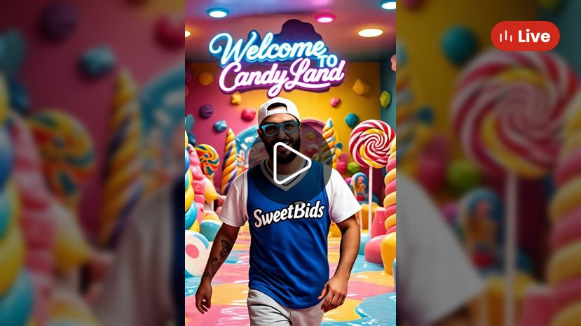 sweetbids is live · Drinks & Snacks · Snacks, Candy, Build a Box · Whatnot: Shop, Sell, Connect