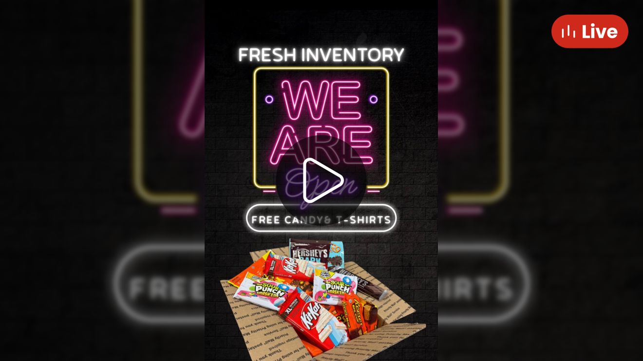 pldauctions is live · Drinks & Snacks · Build a Box, Candy, Chocolate · Whatnot: Shop, Sell, Connect