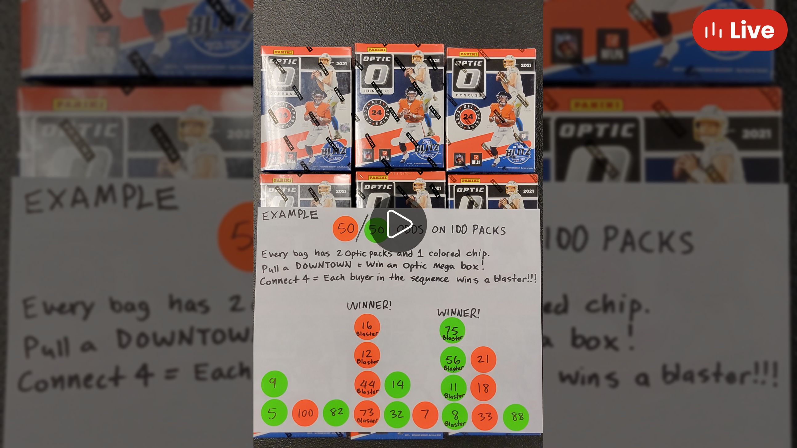 Whatnot - $30 OPTIC 🏈 FOOTBALL CONNECT 4! WIN BIG!!!🟢🟠 10/19 F2 ...