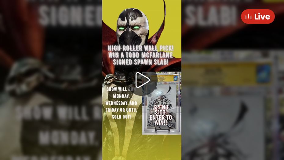 Whatnot - HIGH ROLLER WALL PICK, WIN A TODD MCFARLANE SIGNED SPAWN SLAB ...