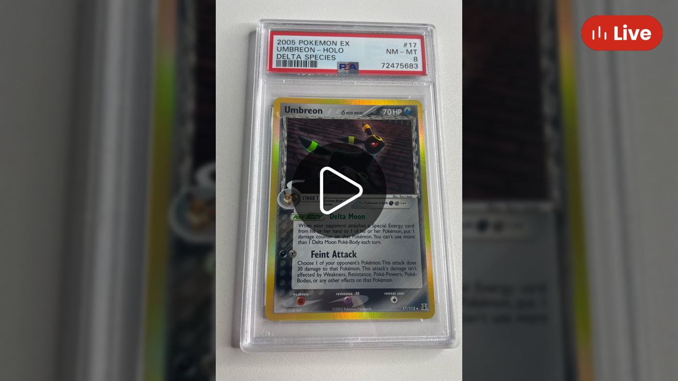 Whatnot - $1 Start Pull game w/ Umbreon delta species Holo Slabby ... Whatnot - $1 Start Pull game w/ Umbreon delta species Holo Slabby ...