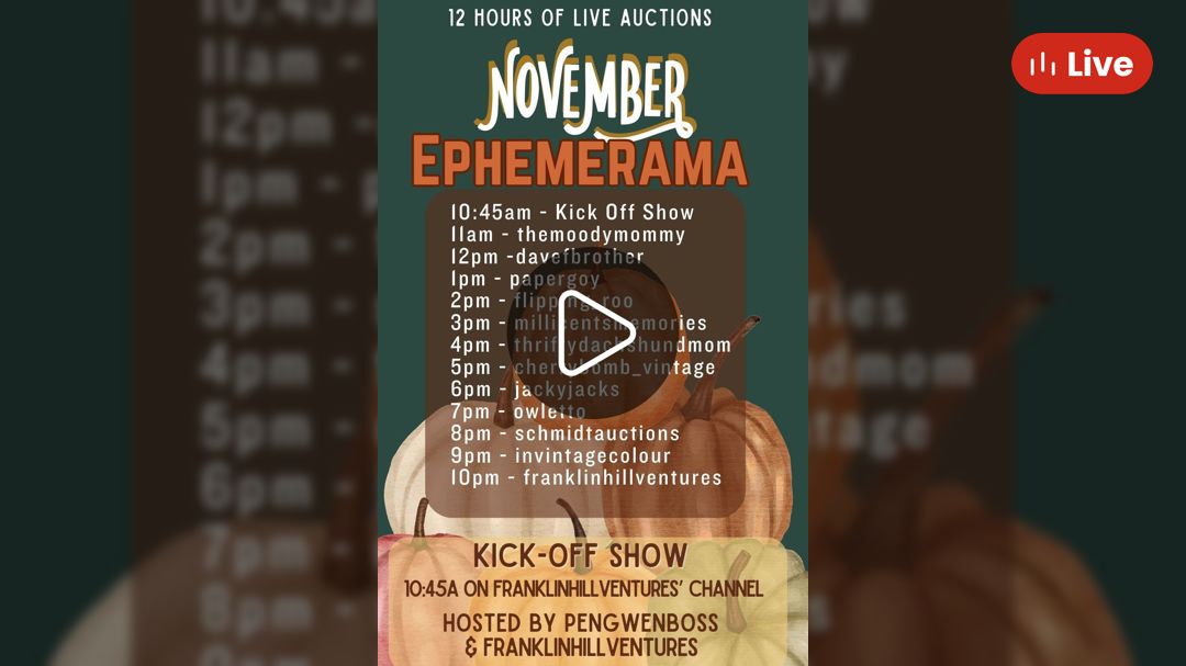 Whatnot - November Ephemerama Livestream by themoodymommy #ephemera ...