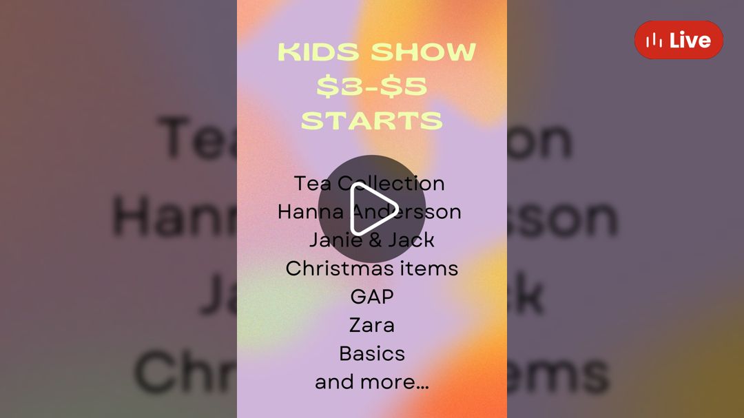 Whatnot - Kids show all sizes! $3-5 starts 🎉 Livestream by outdoorsygal ...