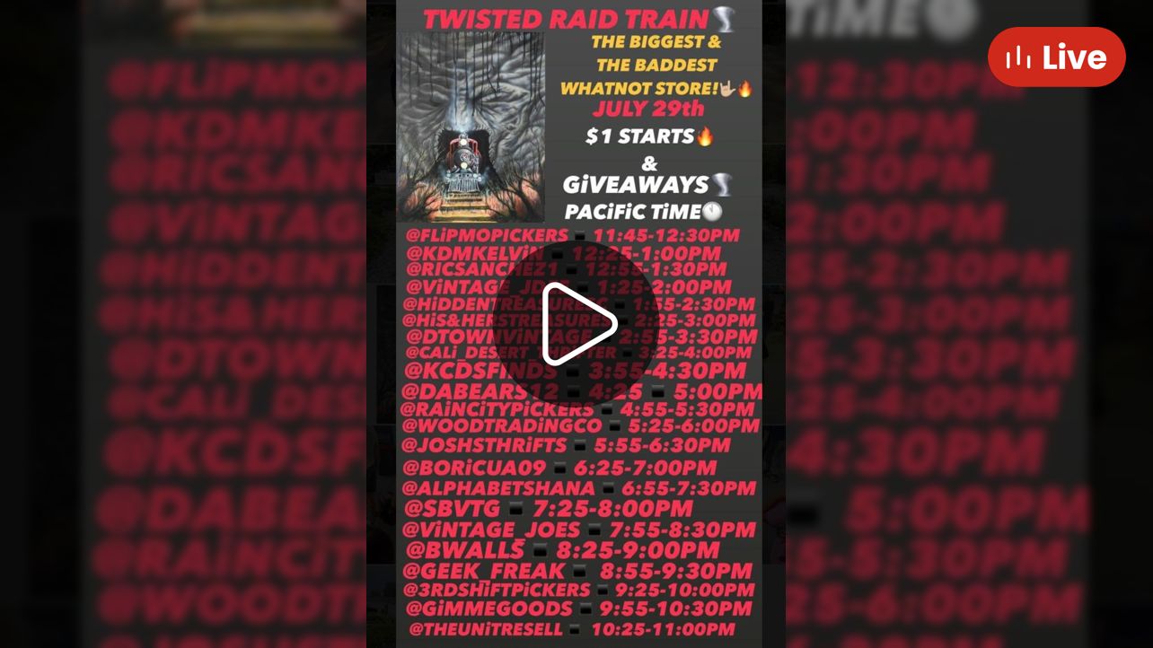 Whatnot - Hop on the Twisted Raid Train 🌪$1 Starts Livestream by ...