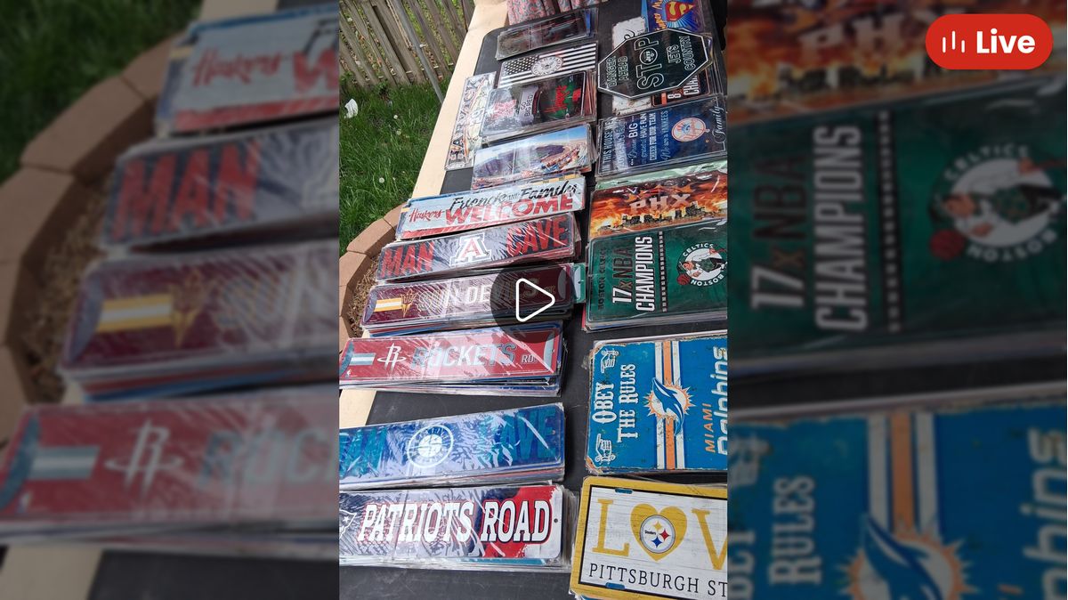 metal sports signs · jforcefan71 · Whatnot: Buy, Sell & Go Live