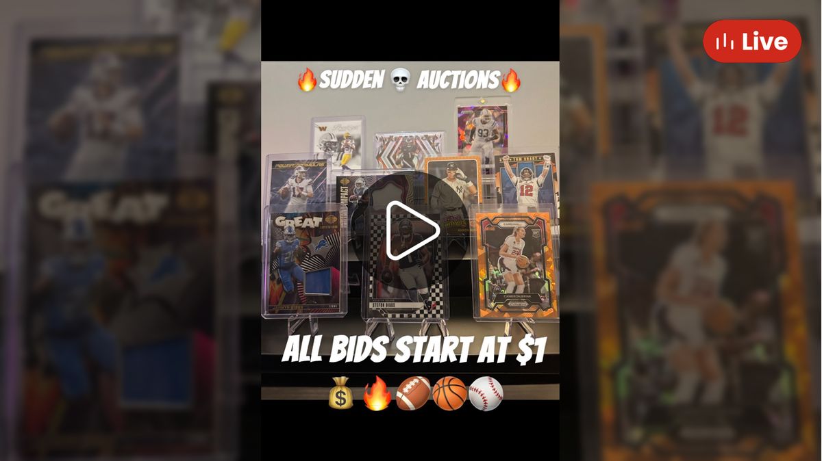 Random Singles 🔥🏈🏀⚾️🔥 Starting @ $1💰 · _cardzfan_ · Whatnot: Buy, Sell ...