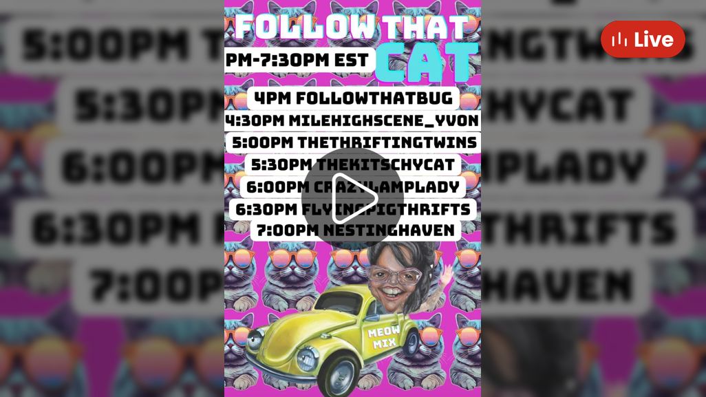 Whatnot - FOLLOW THAT CAT Livestream by nestinghaven #vintage_decor