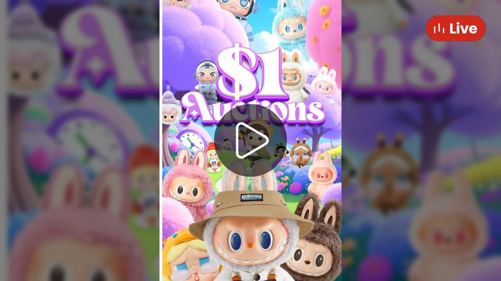j_jordan is live · Labubu & Blind Boxes · Labubu, $1 Starts, Blind ...