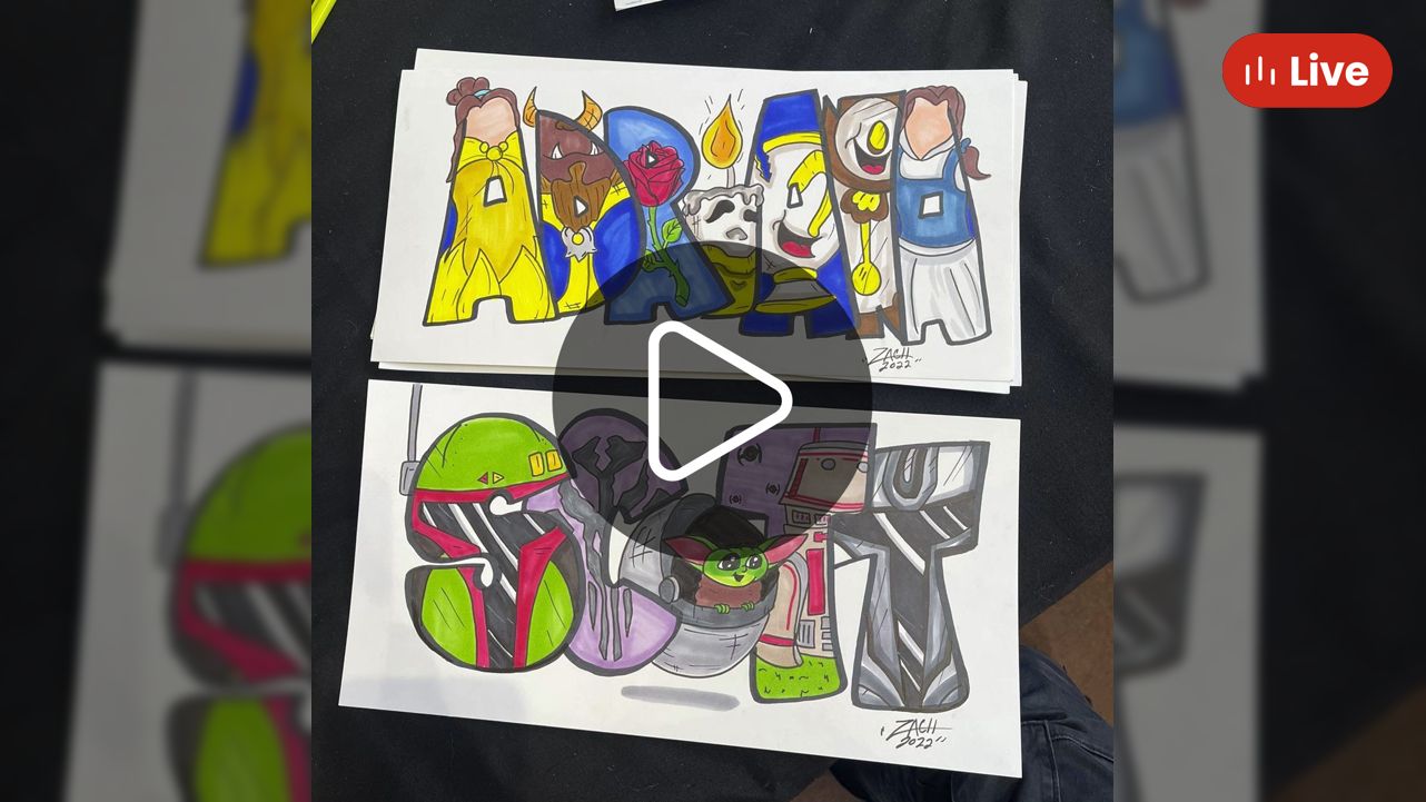 Whatnot - Custom Name Art!🎨 Livestream by thegrotto #disney_original ...