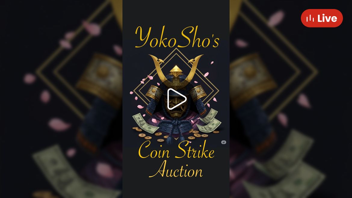 YokoSho's Coin Strike Auction · @yokosho27 · Whatnot: Shop, Sell, Connect