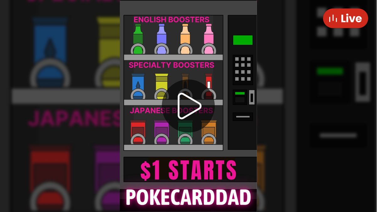 BOOSTER PACK VENDING MACHINE EP.17 · @pokecarddad · Whatnot: Shop, Sell ...