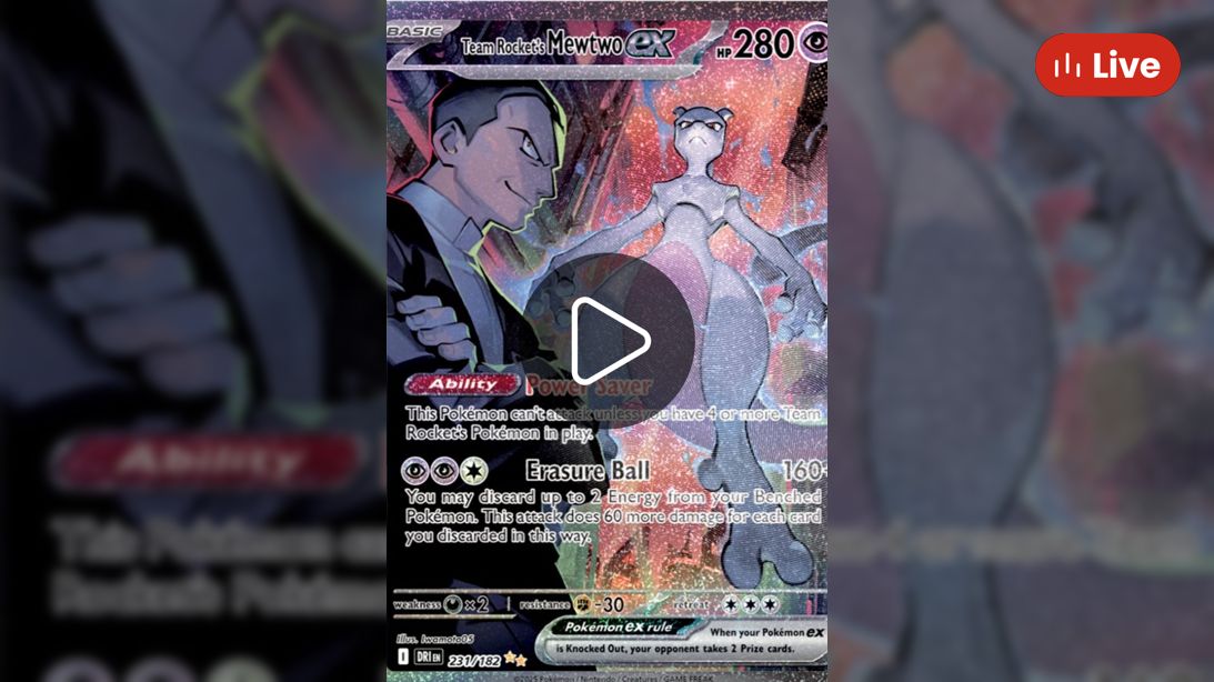 🎥 Pre-Release $2 Late Night Team Rocket Rips w/ J - 5/24 🎥 · @t_slabs ...