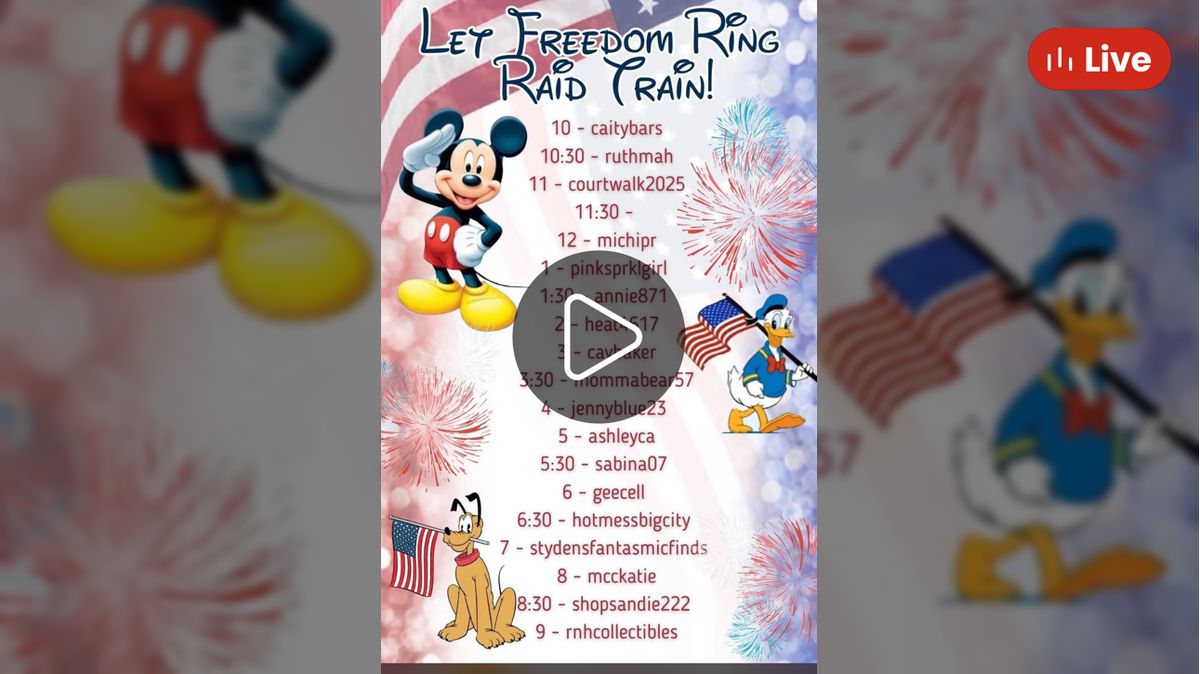 Red, white, & Blue raid train · @heat4617 · Whatnot: Shop, Sell, Connect