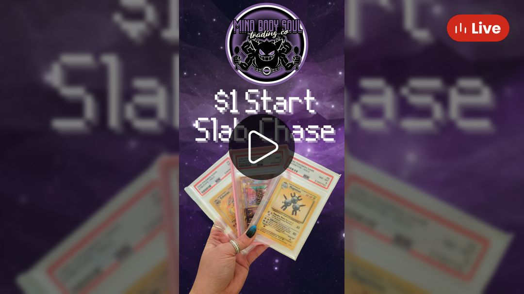 $1 Start Slab Chase! · @mindbodysoul · Whatnot: Shop, Sell, Connect