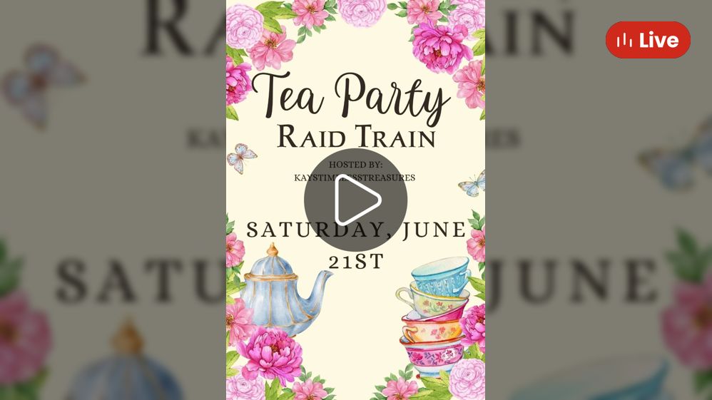 Tea Party Raid Train · @rusticvault · Whatnot: Shop, Sell, Connect