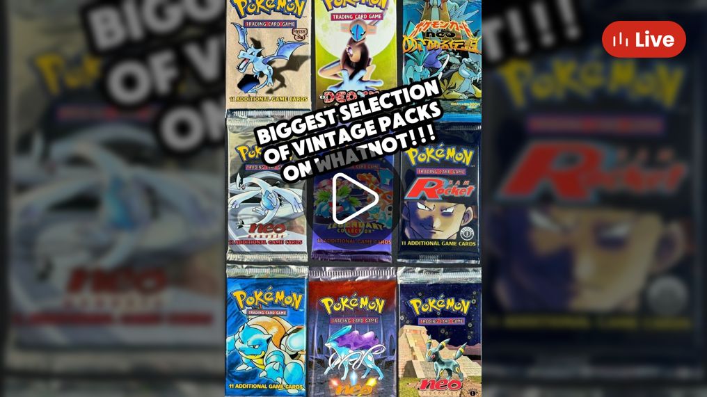 Biggest Selection of Vintage Packs on Whatnot!!! · @thepokemonnetwork ...