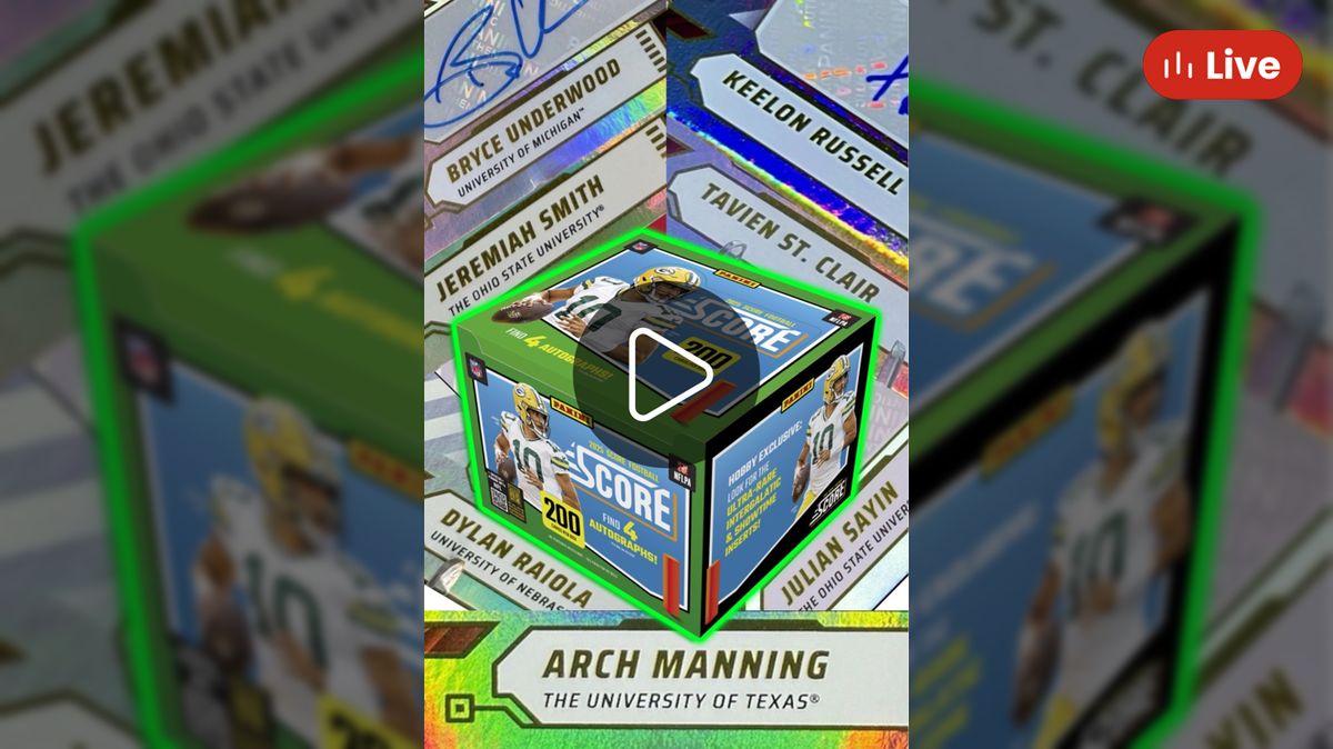 🏈🟢 2025 SCORE NIL FOOTBALL NFL CASE BREAK ROOKIE AUTO ARCH MANNING ...