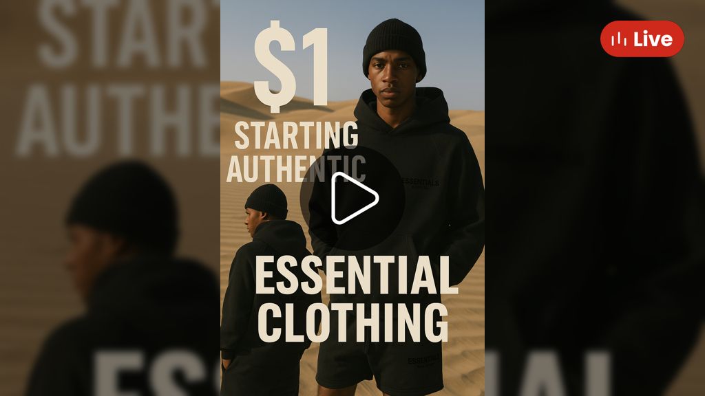 $1 Starting Essentials DROP!! Insane Deals on FEAR OF GOD!! · @everest_liquidation · Whatnot ...