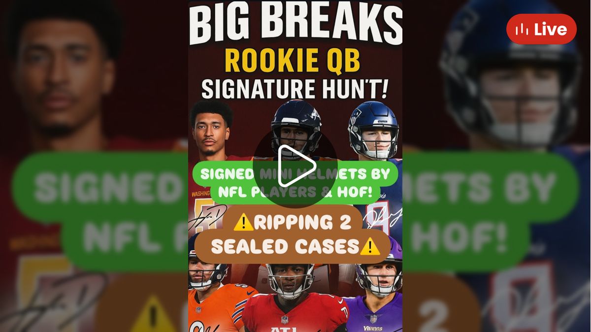 ⚠️2 SEALED CASES RIP⚠️ 6 ROOKIE QB AUTOGRAPH HUNT! · @giveawayteam ...
