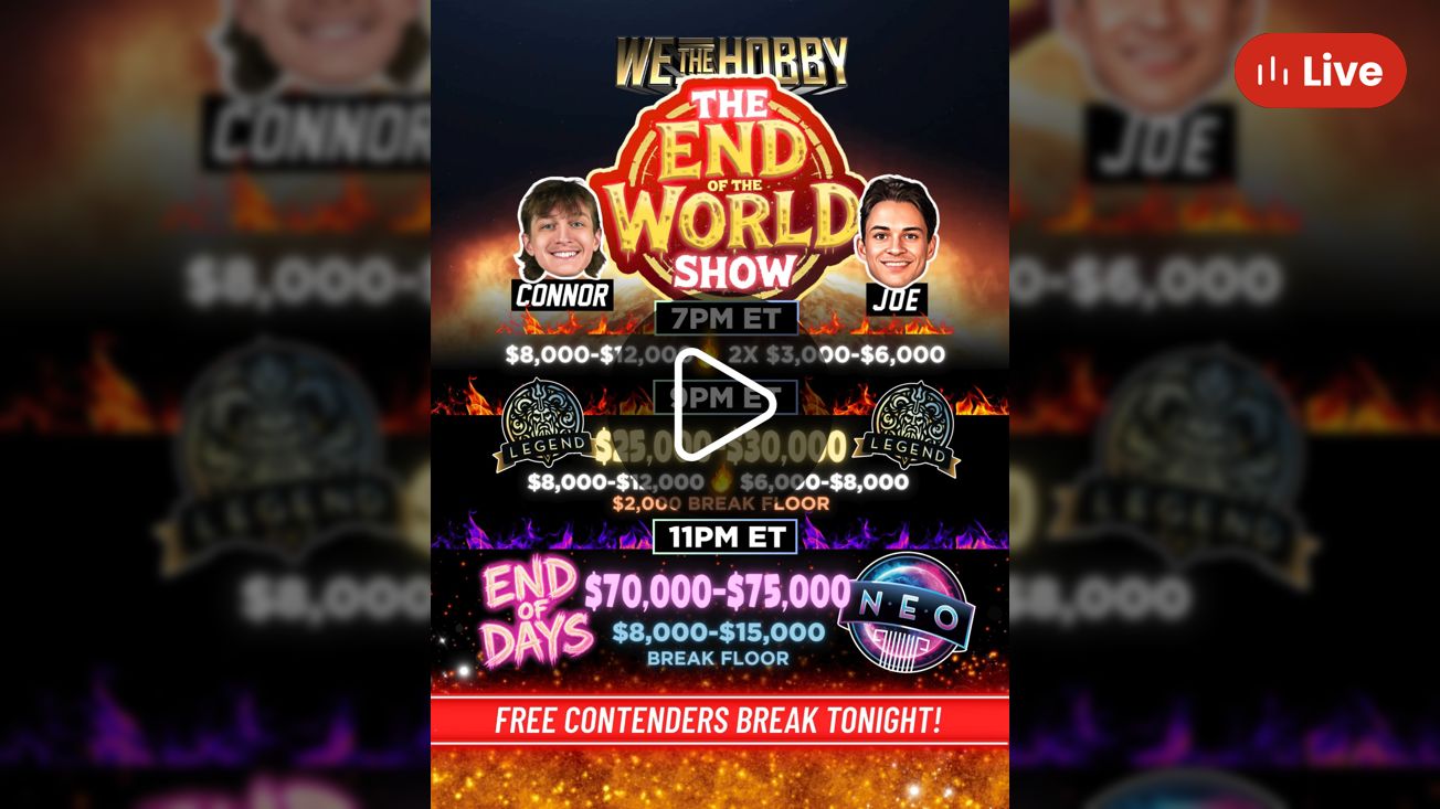 wethehobby is live · Football Breaks · $1 Starts, Hobby, Random Team ...