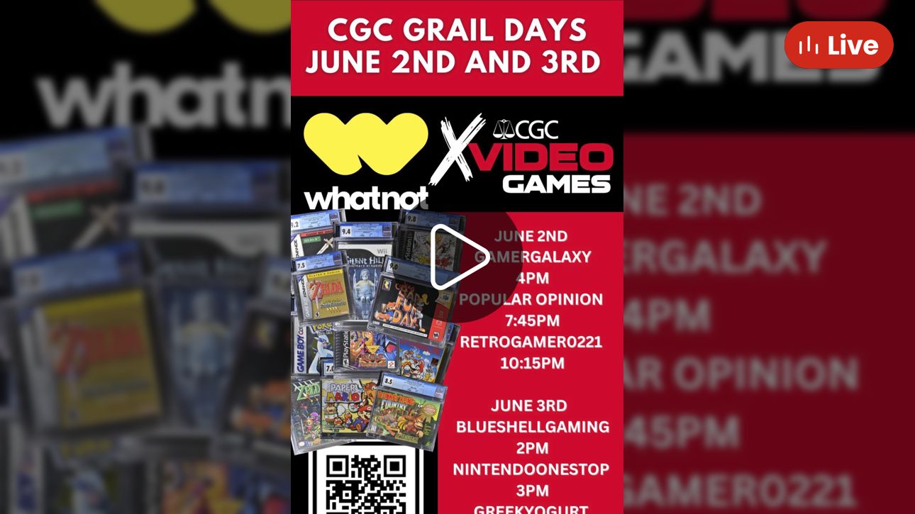 Whatnot - 🔥🔥🔥Whatnot Grail Days -CGC Graded Games free sealed games 1 ...