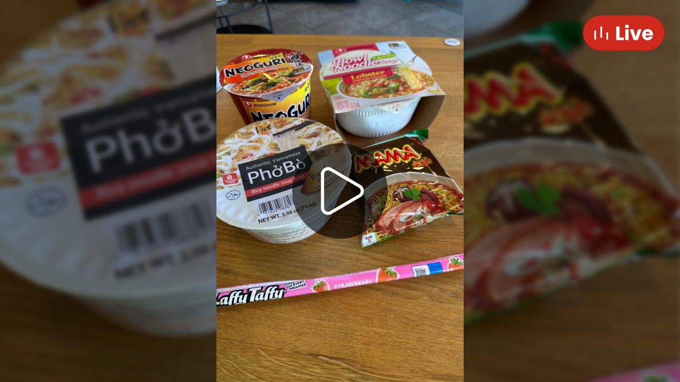 Whatnot - 🍜 $15 for 4 + 1 Free NOODLE SNACK PACKS 🧋 SECOND STREAM with ...