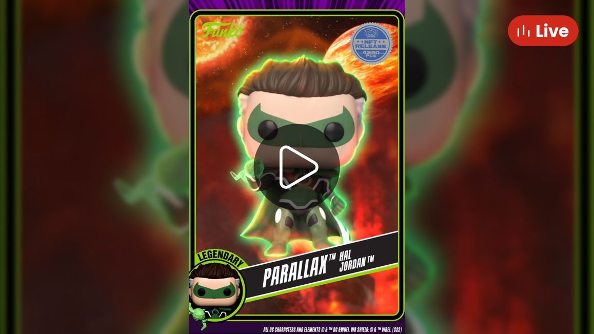 Whatnot - First Funko NFT Stream! Parallax Hal Jordan legendary ...