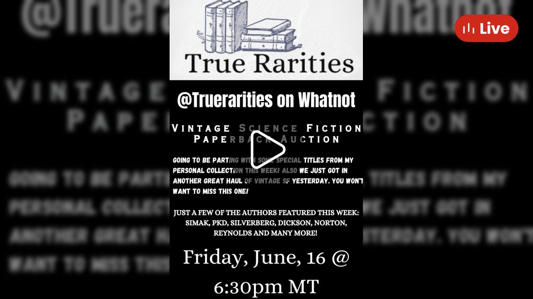 Whatnot - VINTAGE SCIENCE FICTION FRIDAYS! TONS OF NEW TITLES! COME GET ... Whatnot - VINTAGE SCIENCE FICTION FRIDAYS! TONS OF NEW TITLES! COME GET ...