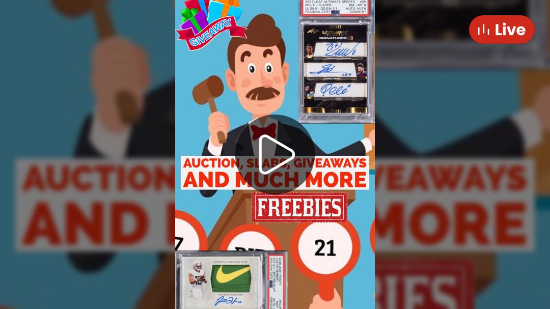 Whatnot - MASSIVE AUCTION, SLAB AND GIVEAWAY SHOW Livestream by ... Whatnot - MASSIVE AUCTION, SLAB AND GIVEAWAY SHOW Livestream by ...