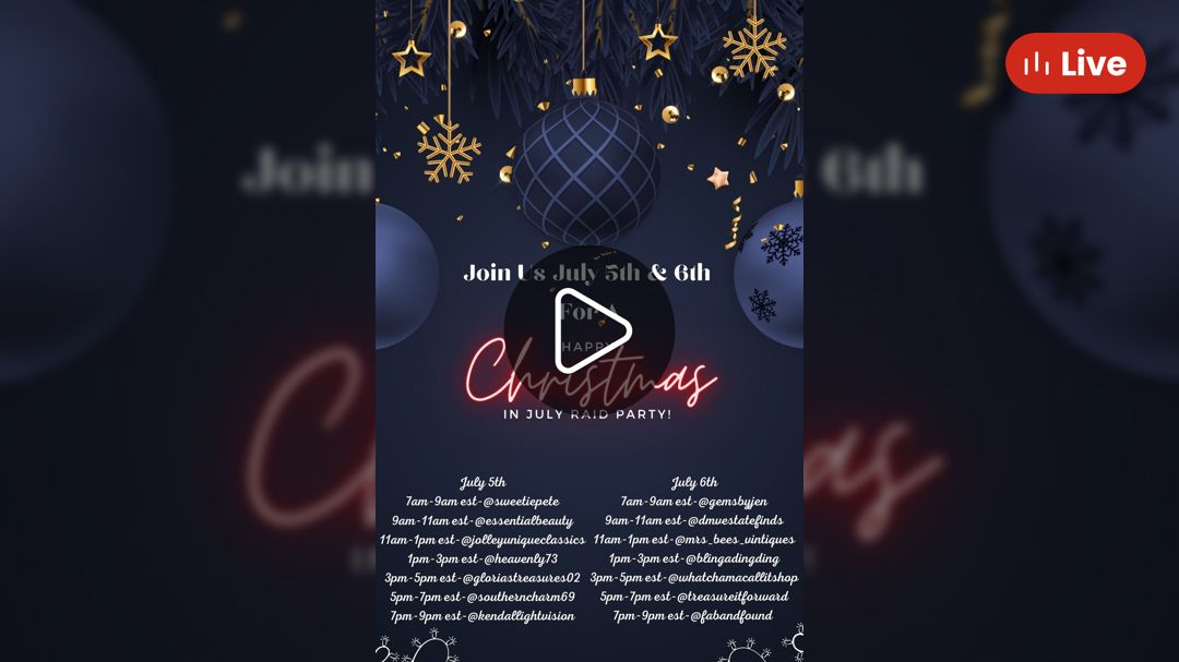 Whatnot - Christmas in July🌲🎅🎄🤶 Livestream by mrs_bees_vintiques # ...