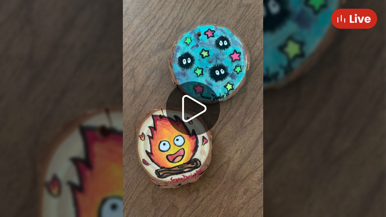 Whatnot - LIVE painting on wood ornaments! 🎨 My FIRST STREAM ...