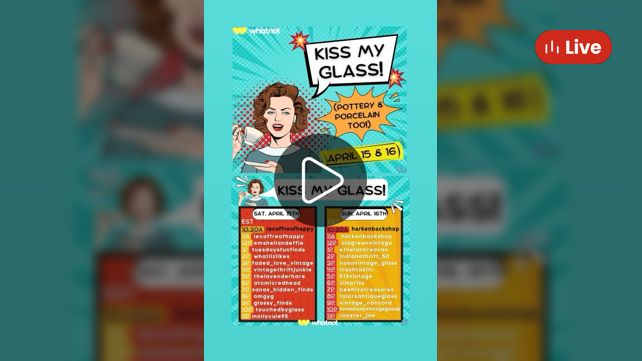 Whatnot - 😘😘KICKOFF FOR KISS MY GLASS!! POTTERY & PORCELAIN PARTY😘😘 Livestream by ...