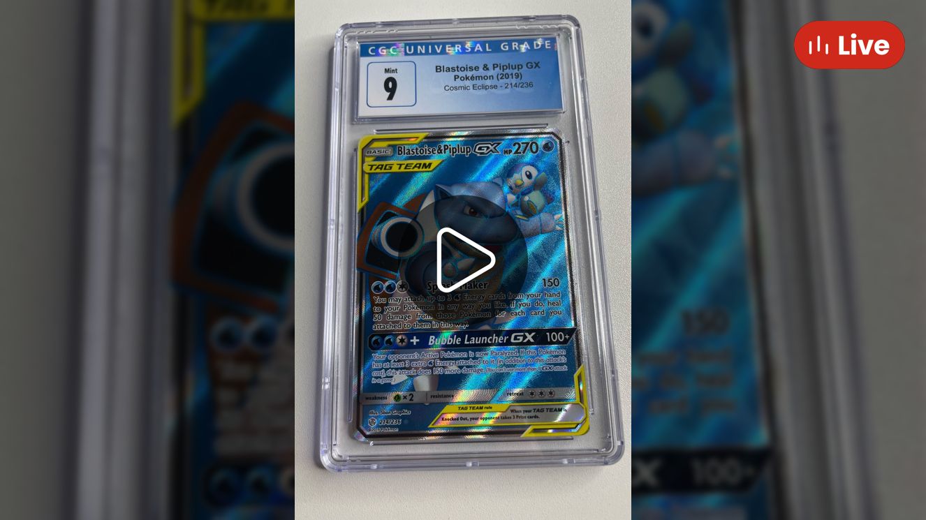 Whatnot - $1 Start Pull game w/ Blastoise and piplup gx Slabby ... Whatnot - $1 Start Pull game w/ Blastoise and piplup gx Slabby ...
