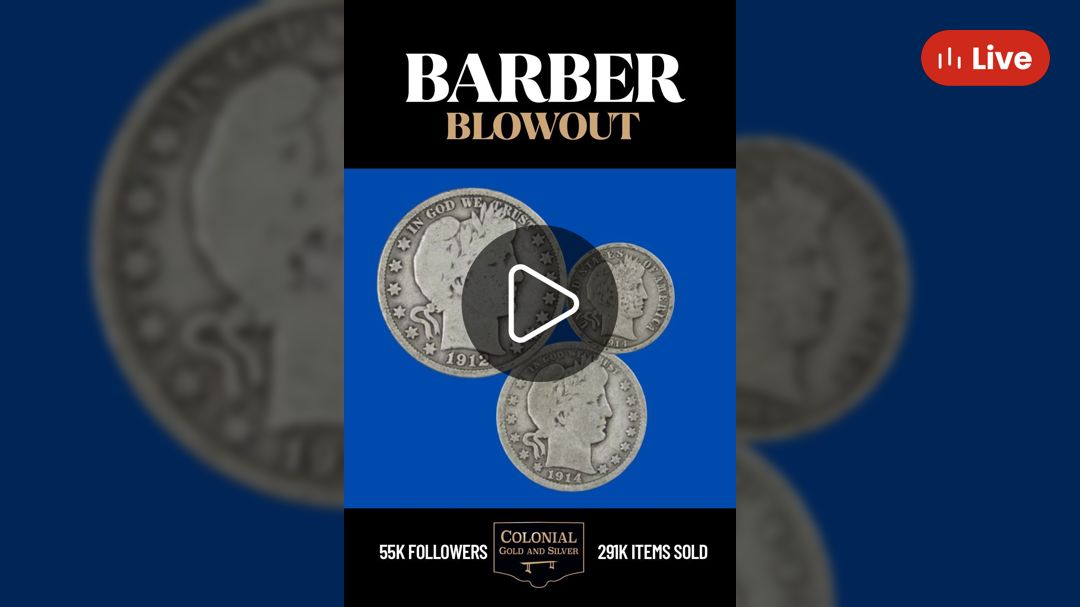 Barber Halves, Quarters, Dimes (4/08) · @colonialgoldansilver · Whatnot ...
