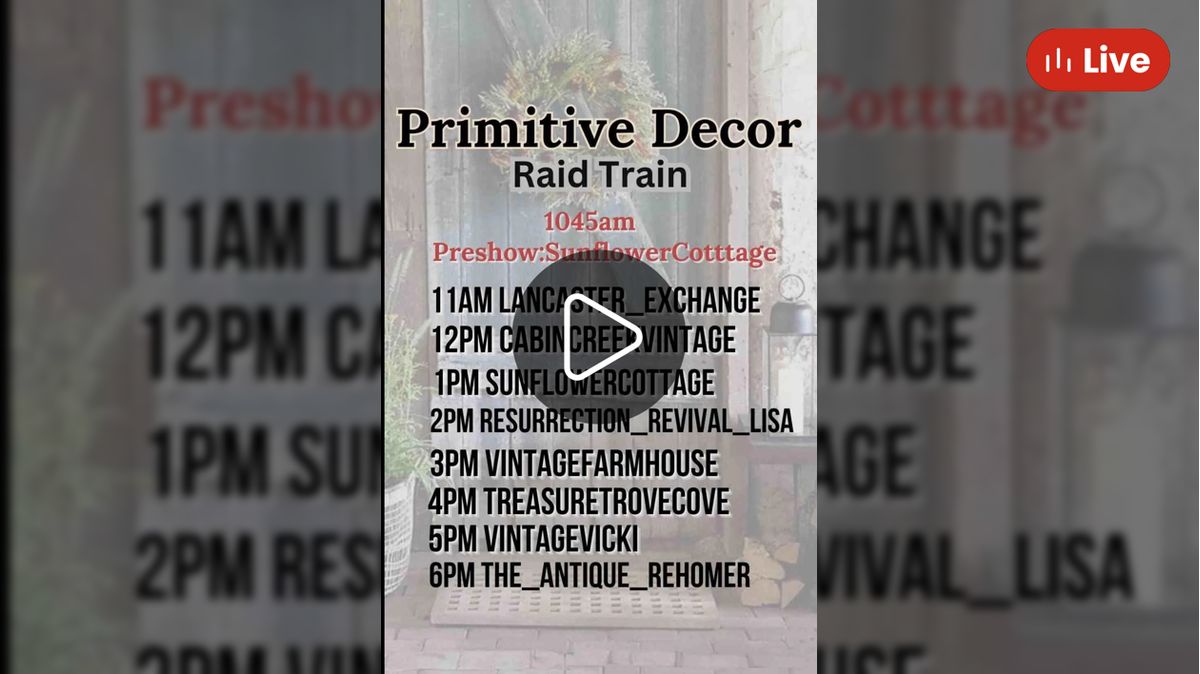 Primitive Decor Raid Train · sunflowercottage · Whatnot: Buy, Sell & Go ...