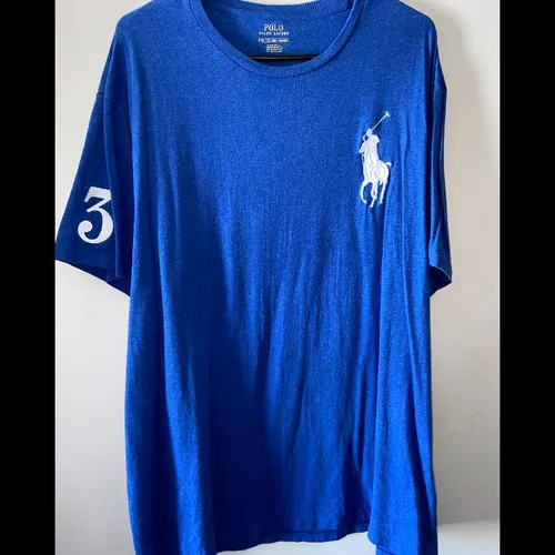 Blue Ralph Lauren Polo Big Embroidered Logo and “3” Men’s size XXL