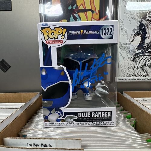 Funko Pop - 1372 - Power Rangers: Blue Ranger - Autographed by Blake ...
