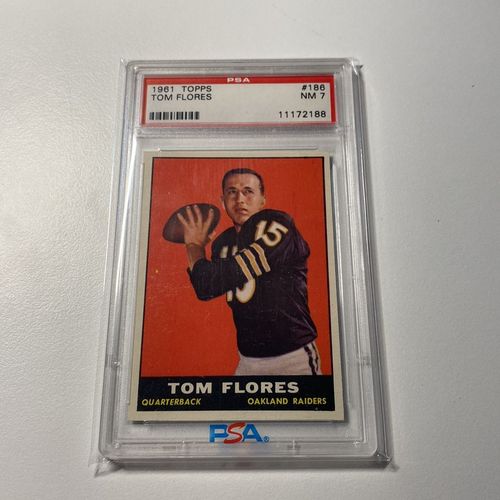Tom Flores 1961 Topps Football #186 PSA 7 Raiders | Whatnot