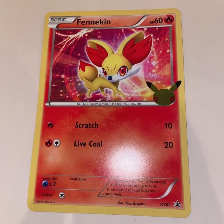 Verified Fennekin 25th Anniversary (Oversized) - Black Star Promo ...