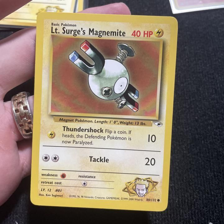 Verified Lt. Surge's Magnemite (80) - Gym Heroes (1st edition) Pokemon ...
