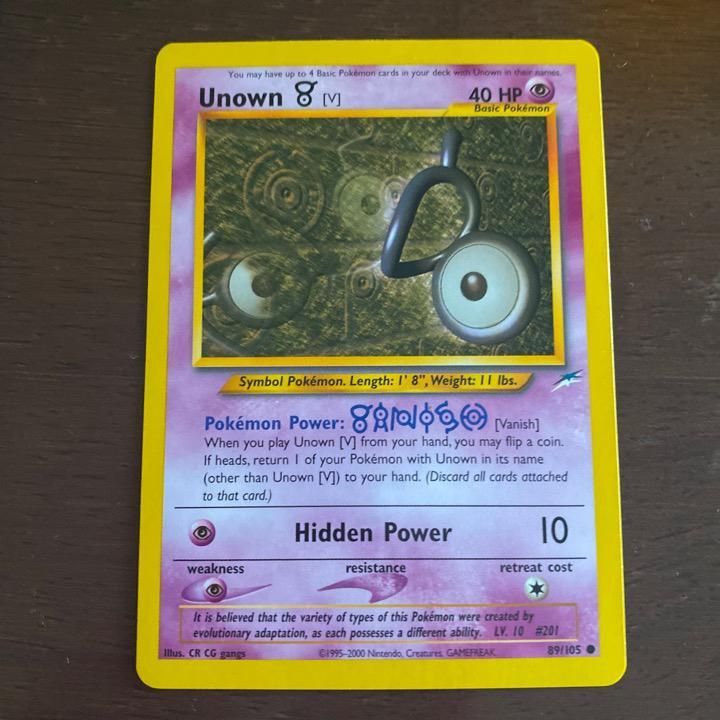 Verified Unown [V] - Neo Destiny Pokemon Cards | Whatnot