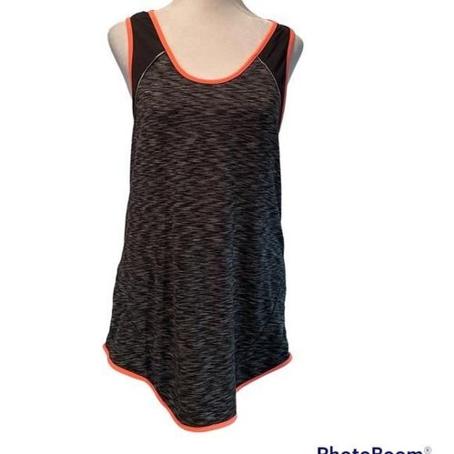 tangerine Heather Black with Melon Color Trim Women’s Racerback Tank ...