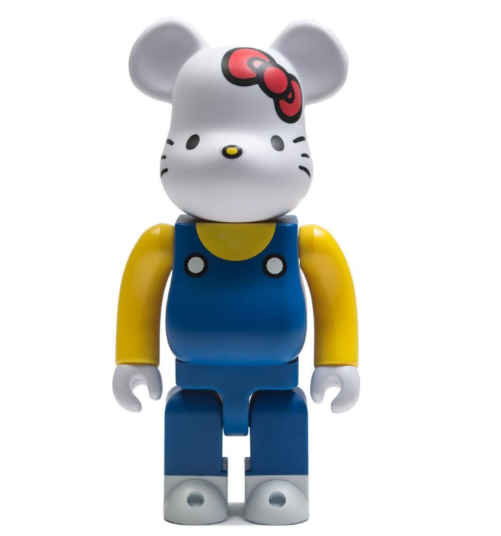 Verified Hello Kitty Blue Overalls Bearbrick 400% Bearbrick Designer ...