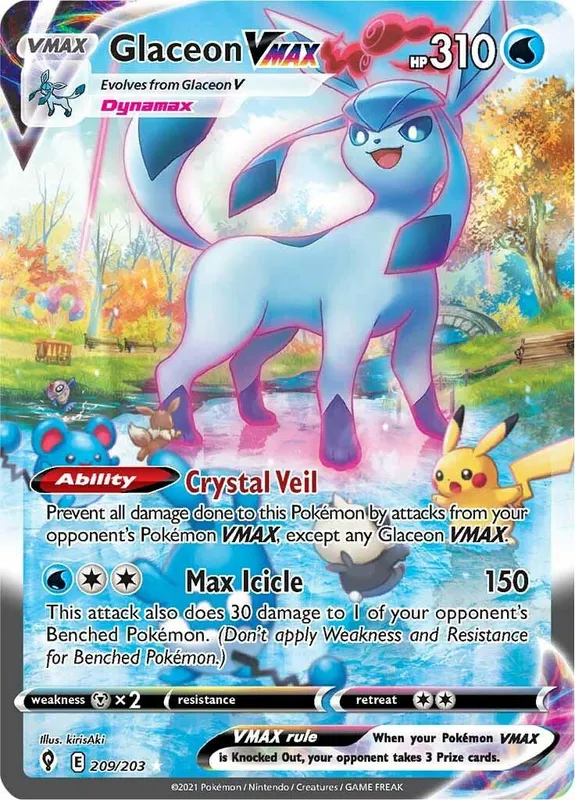 Verified Glaceon Vmax (Full Art) - Evolving Skies by Pokemon Cards ...